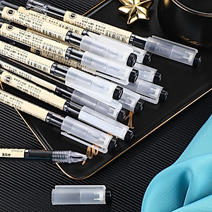 Chinco 0.35 mm Black Gel Ink Pen Extra-Fine Ballpoint Pen for Office School Stationery Supply (12 Pieces)