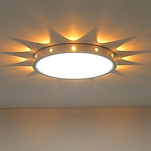 Anmaice Flush Mount led Ceiling Light Fixture 3000K/4000K/5000K Selectable,Modern Ceiling Lights for Bedroom Children's Kids Dining Room Kitchen Round White