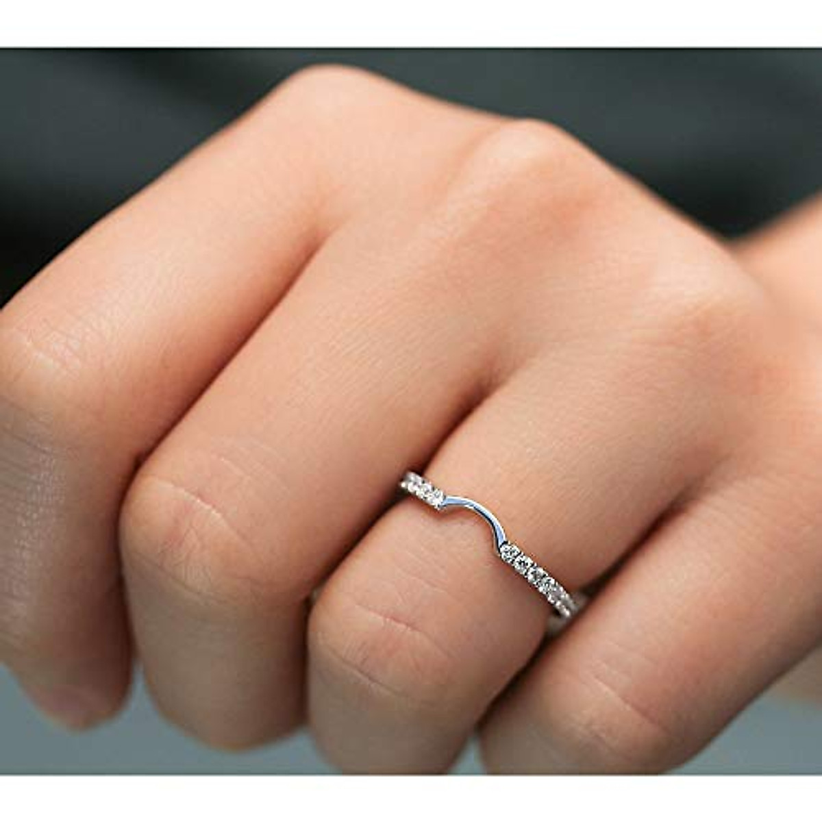 Kobelli 1/3ct.tw Diamond Notched Wedding Band 14k White Gold (62398 Series), 6.5