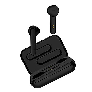Laud True Wireless Earbuds - Noise Cancelling  Bluetooth Earphones - Smart Touch Control Sound Buds with Charging Case -Built-in Microphone Compatible with iOS & Android - Black