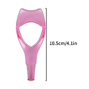 Eyelash Brush Tool，2pcs 3 in 1 Makeup Cosmetic Eyelash Tool Upper Lower Eye Lash Mascara Guard Applicator ，For Women Girls (Pink+blue)