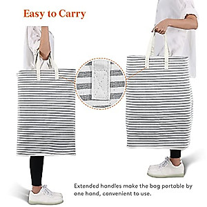 Lifewit 72L Freestanding Laundry Hamper, Bundle with 105L Double Laundry Hamper with Lid and Removable Laundry Bags, Grey