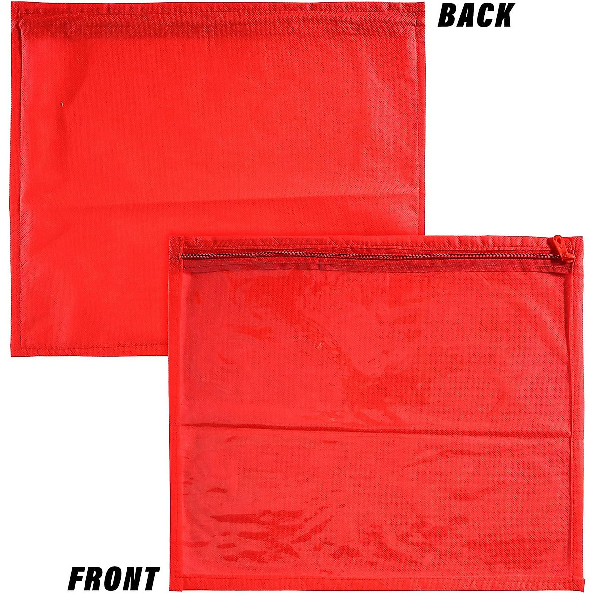 Arts Of India Set of 10 Transparent Garment Storage Bag, Saree Cover, Single Packing Saree Cover, Saree Bag, Sari Storage Bag, Wardrobe Organiser, Clothes Storage Bag, Indian Wedding Gift Packing.