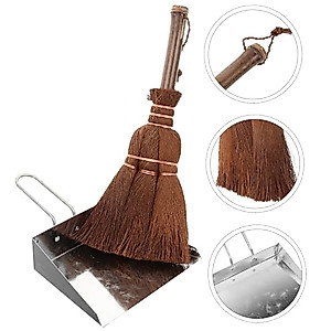 BCOATH 1 Set Pet Cleaning Tool Keyboard Cleaner Brush Household Cleaning Brush Desk Pets Cleaning Kit Pet Cage Cleaning Tool Pet Hair Cleaning Broom Mini Garbage Container Dog Wood Brown