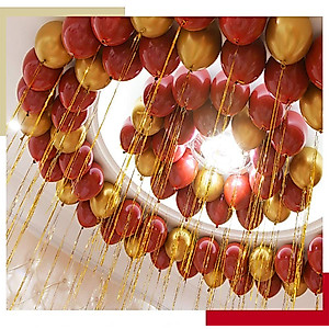 50pcs Gold Chrome Balloons 14 Inch Metallic Latex Balloons for Party, Wedding, Birthday & Bridal