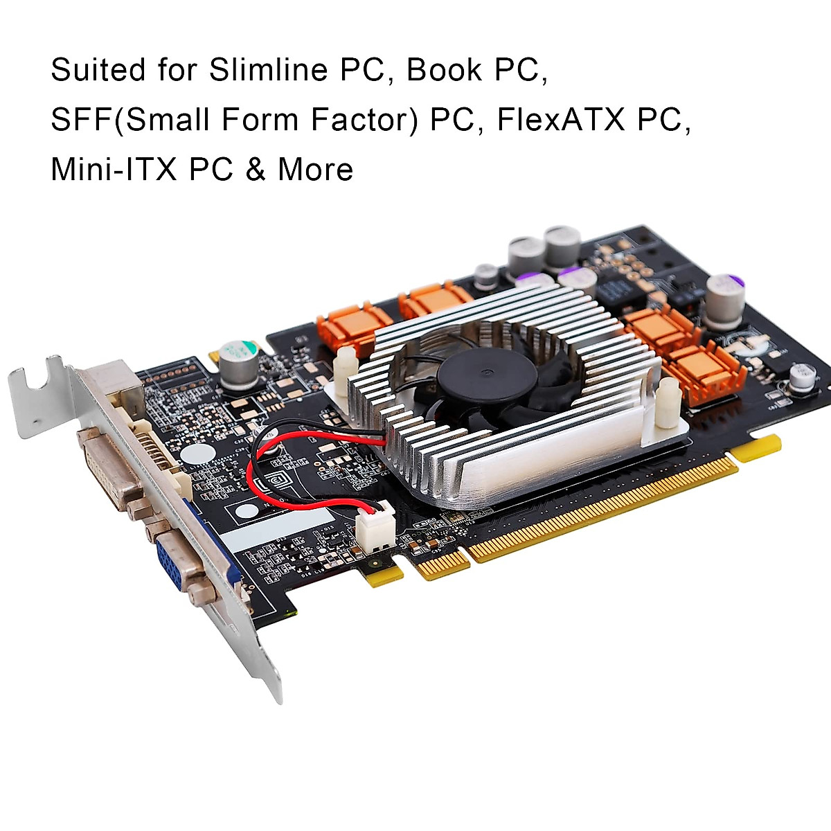 AHIER Low Profile/Half Height Bracket for HDMI + VGA + DVI ATI Nvidia Video Graphics Card