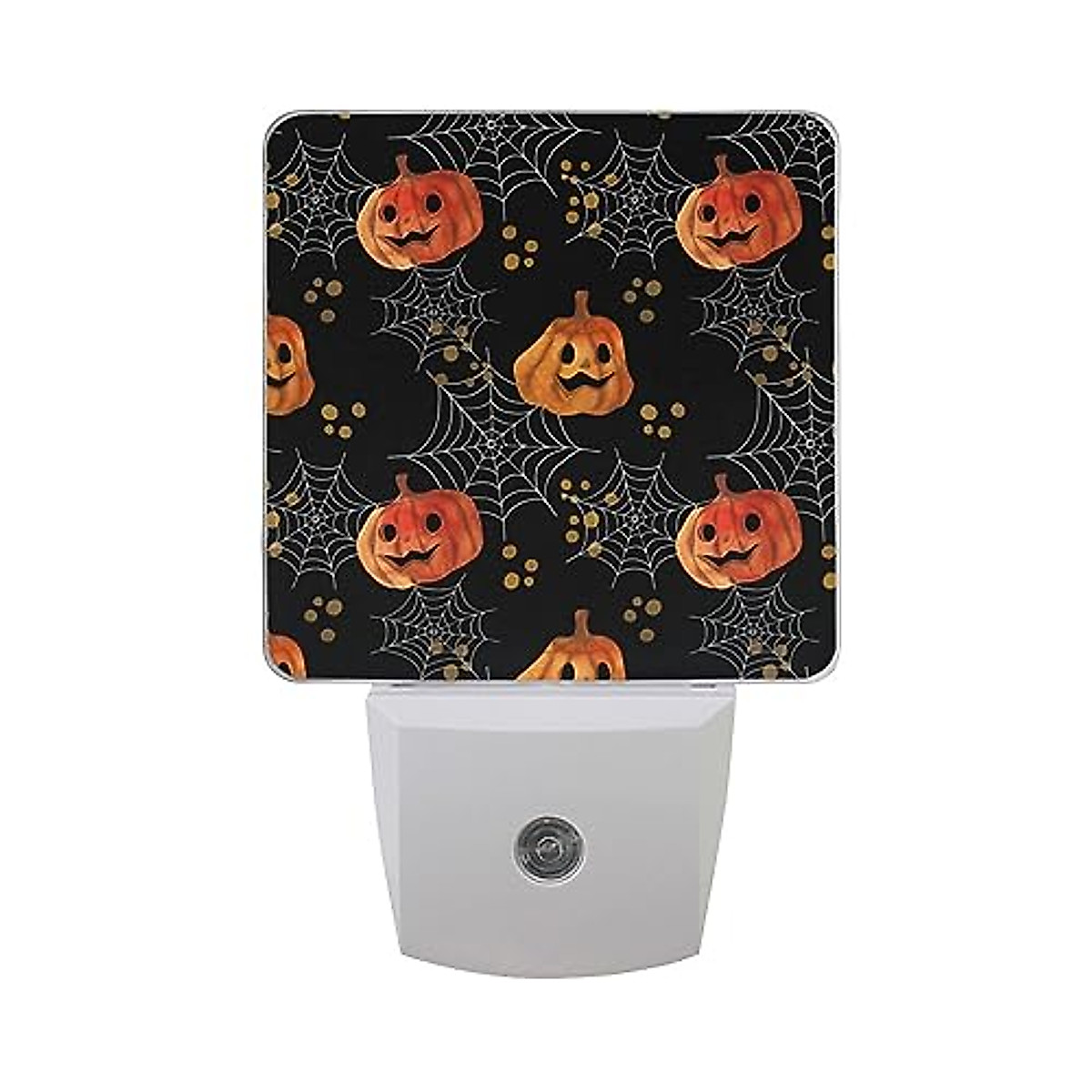 JSTEL Halloween Pumpkin Night Light Plug in Wall Decorative,Halloween Nightlights with Auto Dusk to Dawn Sensor, Halloween Night Lights Plug into Wall with Light Sensor,1