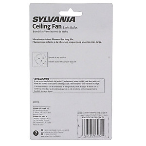 SYLVANIA 40-Watt A15 -White- Ceiling Fan Bulbs - Intermdiate Base 12-Pack X22078