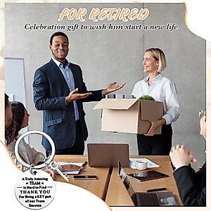 Kigeli 72 Pcs Thank You Gifts Bulk for Employee Appreciation Gifts 24 Coworkers Inspirational Keychains 24 White Organza Bags 24 Thank You Cards for Coworker Social Worker Christmas Favors