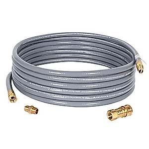GasSaf 3/8 Inch ID Natural Gas Hose 24 Feet Quick Connect Gas Hose with 3/8 Female Pipe Thread x 3/8 Male Flare Conversion Kit for Gas Grill, Patio Heater, Generator and More