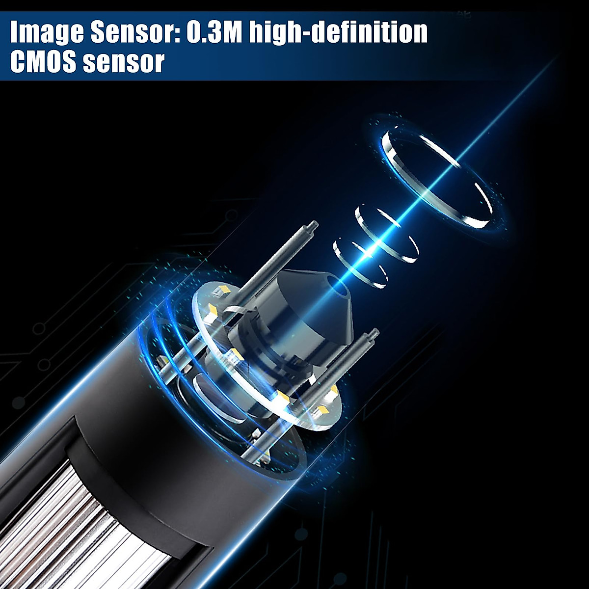 Zerone Digital Magnifier, 1600X Digital Microscope Magnifier S4T-30W-D 8 LED Microscope Endoscope Camera Video w/Stand