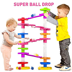 WEofferwantYOUwant Super Ball Drop with Large Balls and Ramp Tracks. Marble Run Baby Learning Development Activity Toy, Birthday Gift, Educational Fun for Kids, for Ages 10 Months and Up