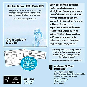 Wild Words from Wild Women 2021 Day-to-Day Calendar