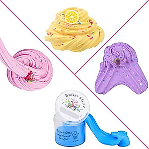 Scented Butter Slime Kit 8 Pack, Super Soft and Non Sticky DIY Slime Surprise Toy, Ideal Gift for Kids, Stress Relief Putty Toy for Girl and Boys