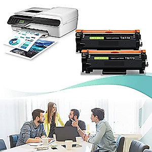 GREENBOX Compatible Toner Cartridge Replacement for Brother TN770 TN-770 for HL-L2370DW HL-L2370DWXL MFC-L2750DW MFC-L2750DWXL Printer (2 Black)