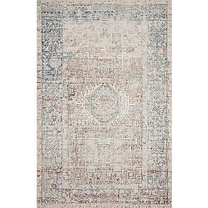LOLOI Chris Loves Julia Jules Collection JUL-07 Natural/Ocean 2'-6'' x 12'-0'' Runner Rug