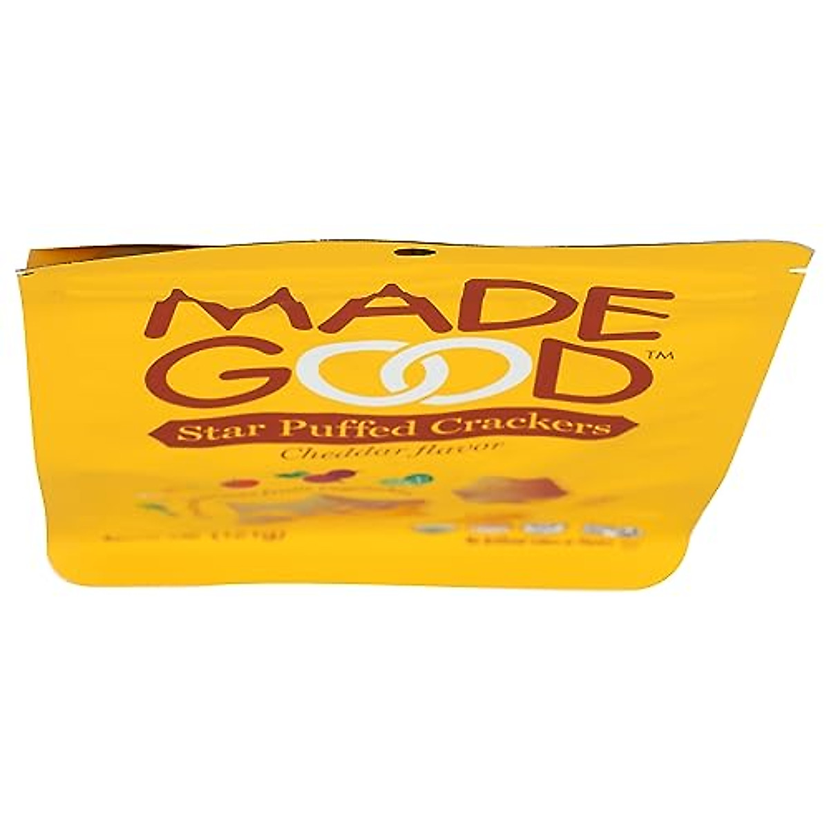 MADEGOOD Organic Cheddar Star Puffed Crackers, 4.26 OZ