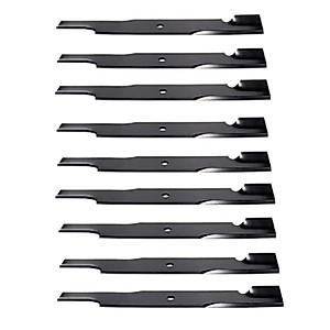 Technology Parts Store 9PK Heavy Duty Super Strength High Lift Mower Blades 038-6060-00 Size: 20-1/2" x 2-1/2", Center Hole: 5/8" Compatible with Bad Boy 60" Lawn Mower