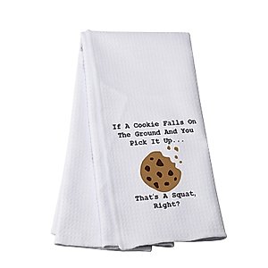 PWHAOO Funny Dieting Kitchen Towel That 's A Squat Right Kitchen Towel Fitness Coach Exercise Gift Workout Gift (That 's A Squat T)