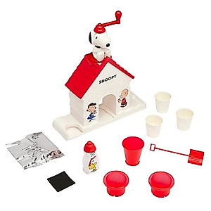 Snoopy SNO-Cone Machine, Snow Cone Shaved Ice Maker Ice Shaver, Snoopy House Shaped Shaved Ice Maker Comes with Fruit Punch Flavor Packet, Ages 6 and Up