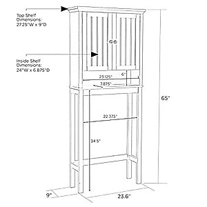 OS Home and Office overjohn cabinet, white