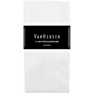 Van Heusen 13 Pack Cotton Handkerchiefs Solid White