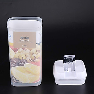 Food storage containers with lids airtight, Plastic Cereal Container Cereal Dispensers for Kitchen Organization and Storage(L)