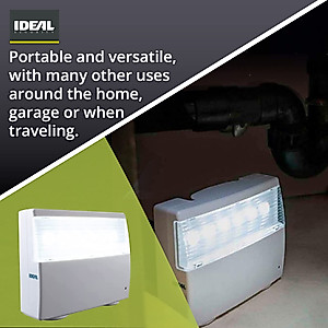 Ideal Security Rechargeable Built-In Battery Operated Emergency Light, White (200 Lumens), Set of 2