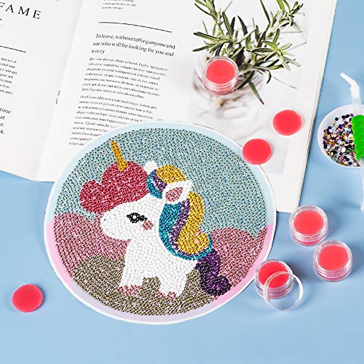 ANCIRS 6 Pack Diamond Painting Wax Storage Container Case with Glue Clay, Painting Glue Clay Organizer for Diamond Painting Embroidery Accessories