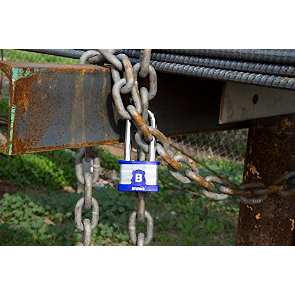 BRINKS - 44mm XT Series Commercial Laminated Steel Padlock with 2 3/8" Shackle, 2-Pack - Weather Resistant and Hardened Boron Steel Shackle