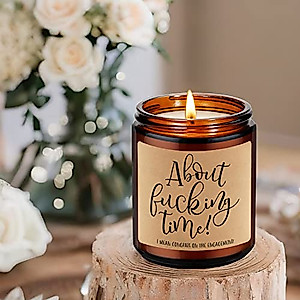 Miracu Mature Engagement Scented Candles - Unique Engagement Gifts for Couples, Fiance, Bride to Be - Funny Engagement Gift for Women, Men - Newly Engaged Gifts for Her, Congrats Engagement Candle