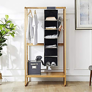 YOUDENOVA 6-Shelf Hanging Closet Organizer, 3-Shelf Closet Hanging Storage Shelves