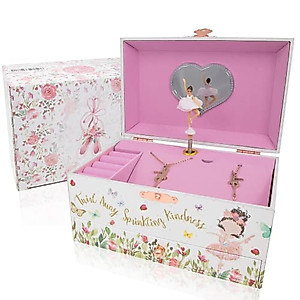 Memory Building Co. Ballerina Jewelry Box Set for Kids - Age 6+ Gifts