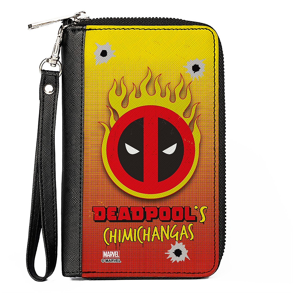 Buckle-Down Women's PU Zip Around Wallet Rectangle-Deadpool, 7.5"x4.5"