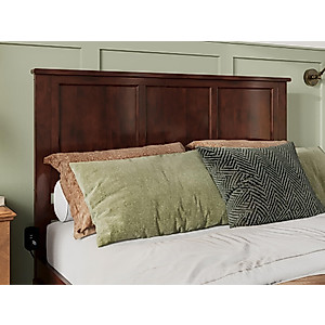 Atlantic Furniture AR8646114 Madison Platform Bed with Matching Foot Board and 2 Urban Bed Drawers, Queen, Walnut