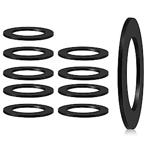 1-3/4-Inch by 2-5/8-Inch Rubber Tub Drain Gasket for Shoe Tub Bathtub Overflow Gasket Stopper, Silicone Bathtub Drains Seal Applied to Bathtub Drains, Sealing Gaskets - Prevent Tub Leakage (10 PCS)