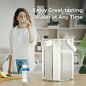 Waterdrop WD-EDF Replacement Filters for All Waterdrop 𝐄𝐥𝐞𝐜𝐭𝐫𝐢𝐜 Pitcher, WD-ED01W, WD-ED01B, Last Up to 3 Months or 200 Gallons, NSF/ANSI 401&53&42, Reduce Chlorine, Lead, PFAS (Pack of 3)