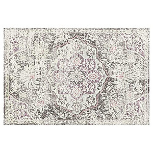 Pajata 5X7 Vintage Moroccan Persia Area Rug - Non-Slip, Non-shed, Stain Resistant, Distressed for Bedroom Kitchen and Living Room(Purple)