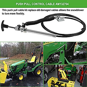 AM132704 Snowblower Remote Spout Cap Push Pull Control Cable Fit for John Deere Snow Thrower, Tractors, Snow Blower GX, LX, GT, 100 Series 245 260 265 285 335 345 425 445 455 X565 X475 X720 X724