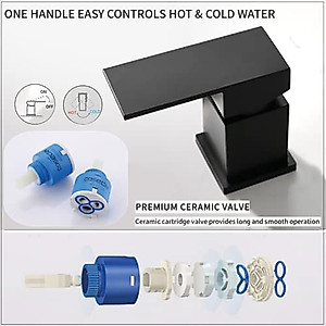 Artbath Roman Tub Faucet with Hand Shower, Deck-Mount Bathtub Faucet Tub Filler with Sprayer Waterfall Tub Faucet Set, Matte Black