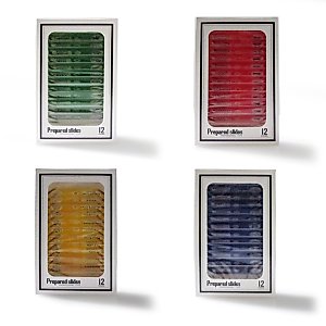 Prepared Microscope Slides Set of 48 pcs Animals Insects Plants Flowers Sample Specimens for Kids Education