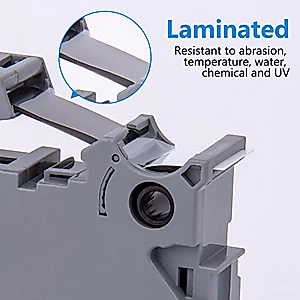 Weemay Compatible Label Tape Replacement for 18mm 0.7 Laminated White TZe-241 TZe241 TZ241 TZ-241 18mm TZ Tape 3/4 Inch Black on White for PTouch PT-D400 PT-D400AD PT-D600 PT-1750 Label Maker, 4P