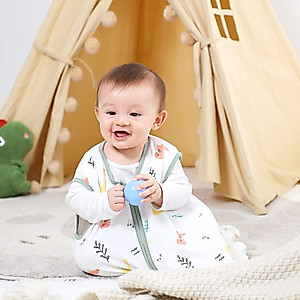 SERAPHY Baby Sleep Sack 6-12 Months, 2-Pack Baby Wearable Blanket with 2-Way Zipper, 0.5 TOG Soft Cotton Toddler Sleeping Sack for Boys Girls