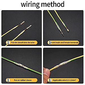 150 Pcs 2.8/4.8/6.3mm Quick Splice Male and Female Wire Spade Connectors, Wire Crimp Terminal Block Assortment Kit with Insulating Sleeve, for Electrical Wiring Car Audio Speaker Connectors