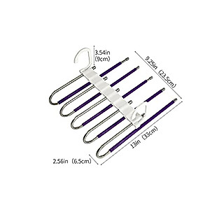 5 Pack - Pants Hangers Space Saving Closet Organizer Pant Hangers Home Organization Hanger Space Saving Hangers Closet Organizers Pants Hanger Pant Hanger Clothes Hangers