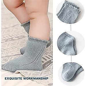 MOMSMENU Baby Socks Unisex Cotton Soft for Infant Toddlers Kids Boys Girls 0-12month 6 Pair