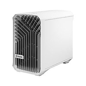 Fractal Design Torrent Nano White - Clear Tint Tempered Glass Side Panel - Open Grille for Maximum air Intake - 180mm PWM Fan Included - Type C - mITX Airflow Mini Tower PC Gaming Case
