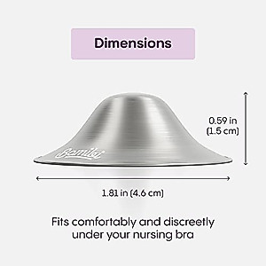 Bamibi Silver Nipple Shields for Nursing Newborn - The Original Silver Nursing Cups - 999 Silver Nipple Covers Breastfeeding - Nickel Free - Soothe and Protect Your Nursing Nipples