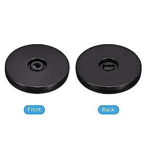 MECCANIXITY 3inch Rotating Swivel Stand with Steel Ball Bearings Lazy Susan Base Turntable for Kitchen Corner Cabinets, Black Pack of 4