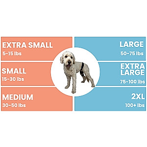 Labra Dog Canine Knee Stifle Brace Wrap, Metal Splint Hinged Flexible Support Brace for K9 ACL, CCL, Luxating Patella, Cruciate Ligament Sprains in Back, Rear, Hind Leg (Extra Large - 75-100lbs)